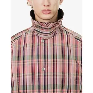 Barbour X Noah Madras Bedale Cotton Jacket In Noah Madras Pink